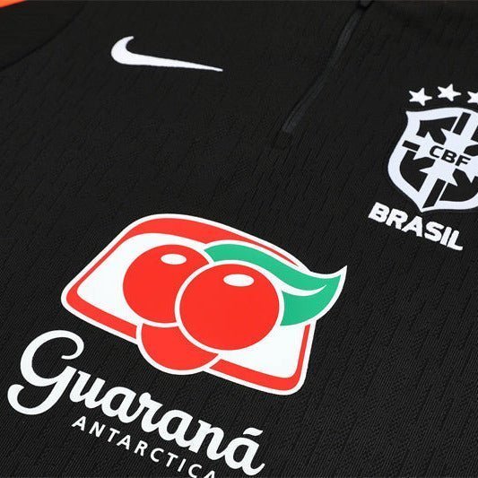 25/26 Brazil Training Black Tracksuit from FootballPrestige.club ...